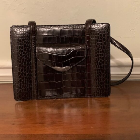 Ralph Lauren | Bags | Vintage 96s Ralph Lauren Crocodile Print Handbag ...